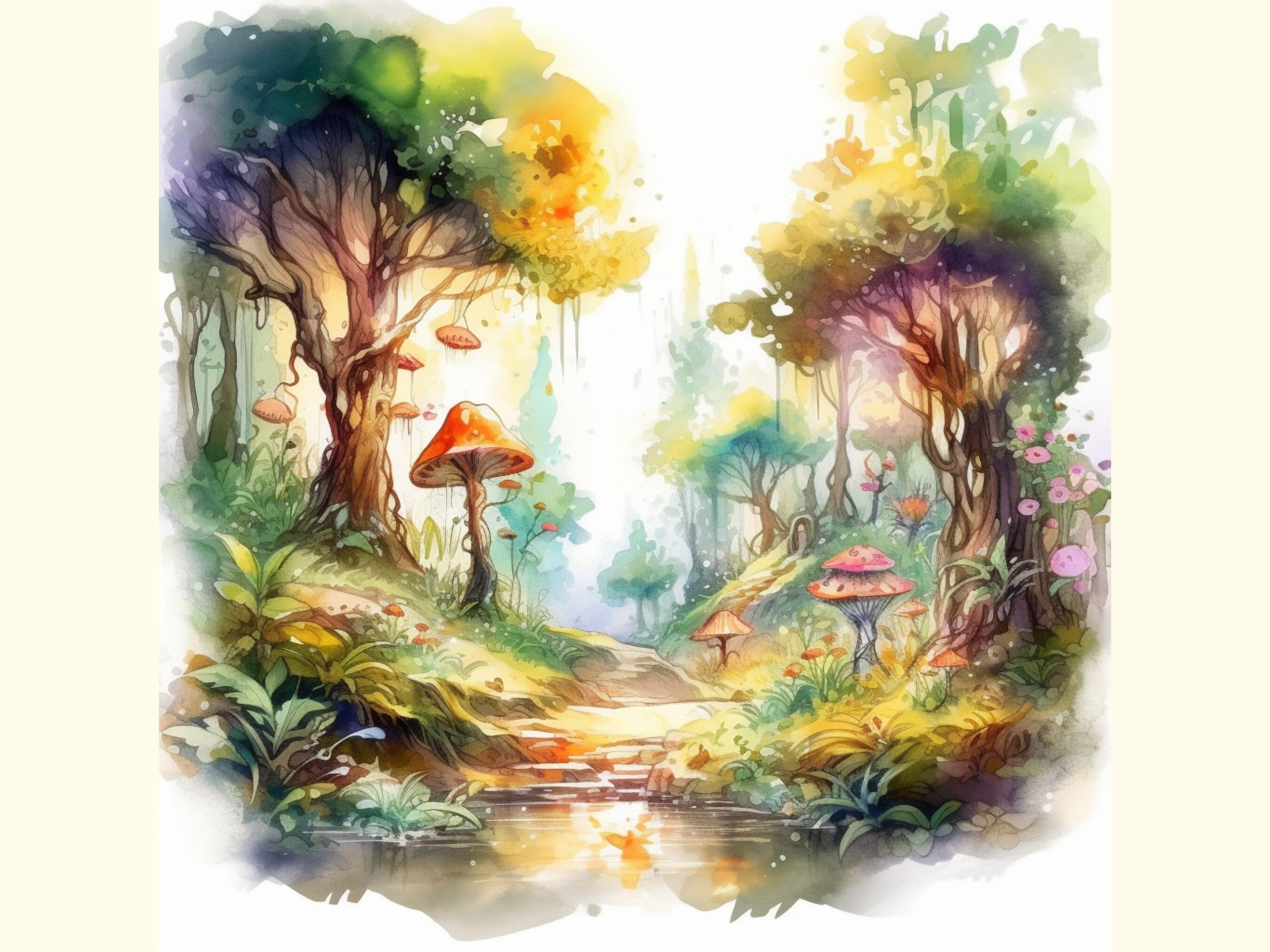 Enchanted Forest PNG Clipart Bundle Set of 20 Digital Magic Forest ...