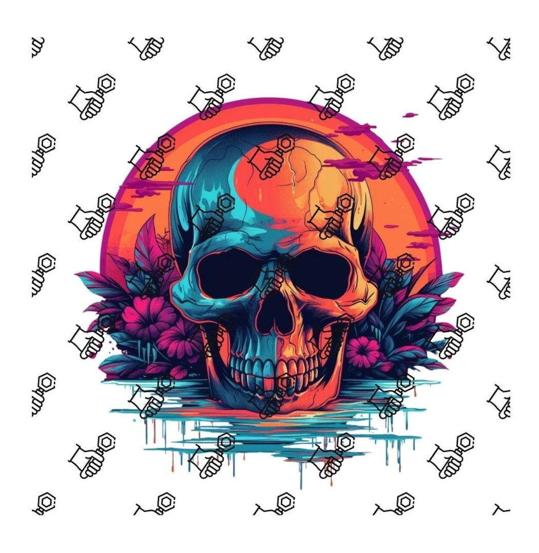 Skull With Flowers PNG | Skull Sublimation Design | Floral Skull PNG ...
