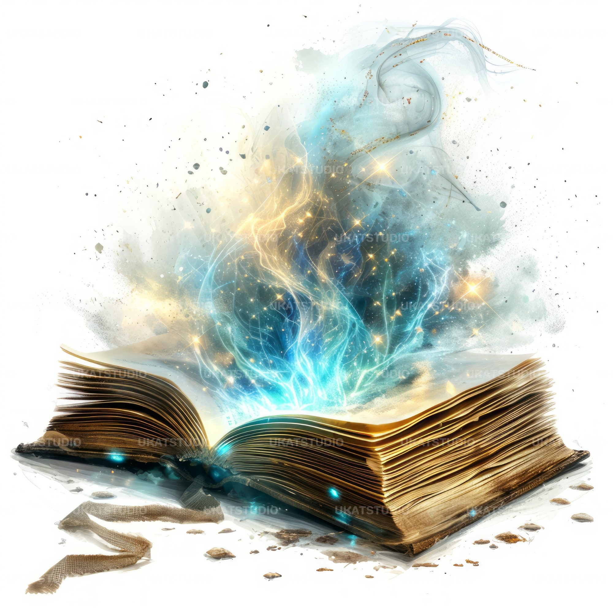 Spell Magic Fantasy Book Clipart , 24 High Quality Images Jpgs Digital ...