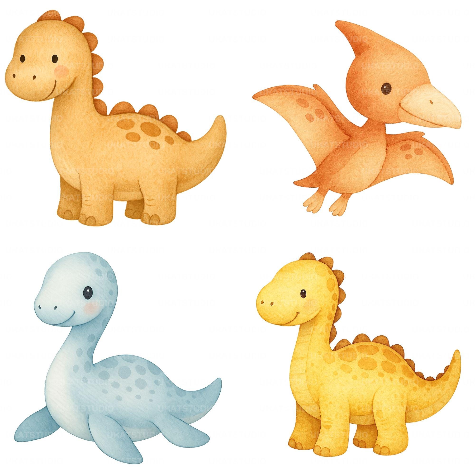 Cute Dinosaur Clipart | 44 PNG High Quality Digital Download | Nursery ...