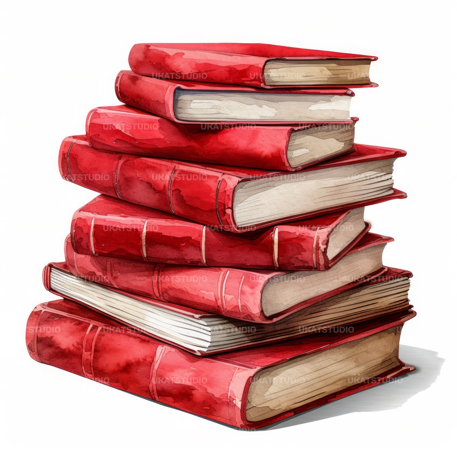 Colorful Stack Book Clipart , 25 High Quality Images Jpgs Digital ...