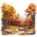 Autumn Landscape Scene Clipart , 25 High Quality Images Jpgs Digital ...