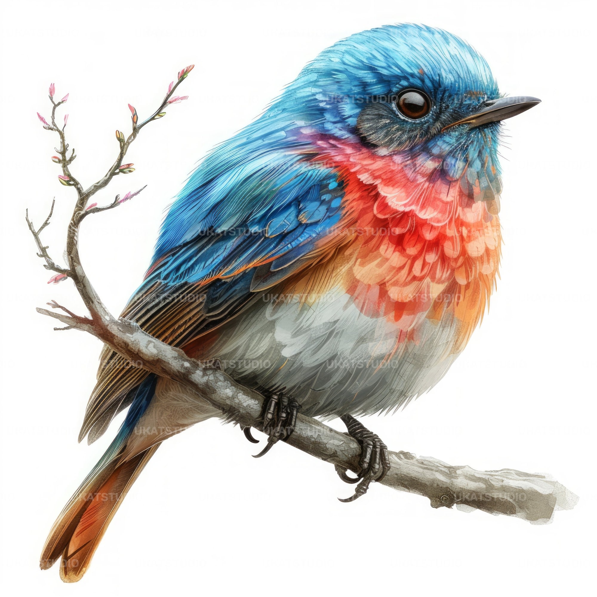 Cute Watercolor Bird Clipart , 20 High Quality Images Jpgs Digital ...