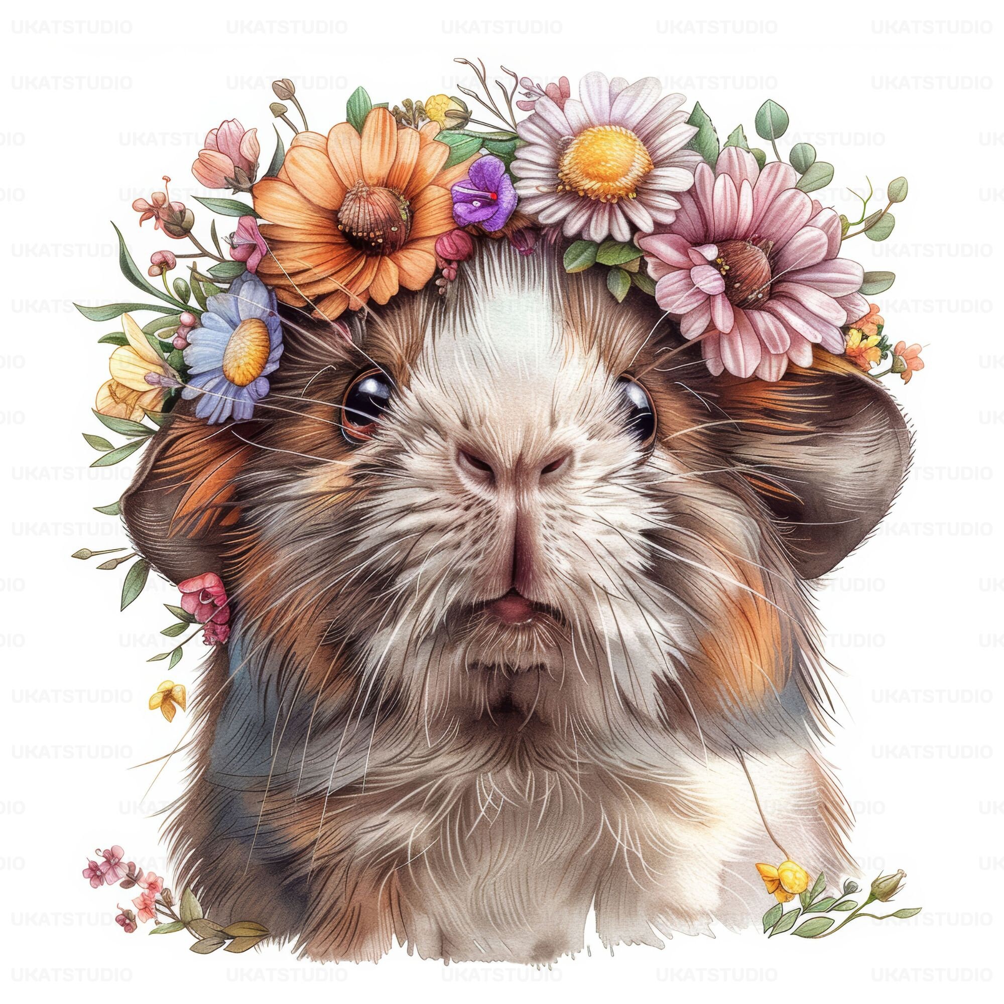 Cute Guinea Pig With Flower Clipart , 28 High Quality Images Jpgs ...