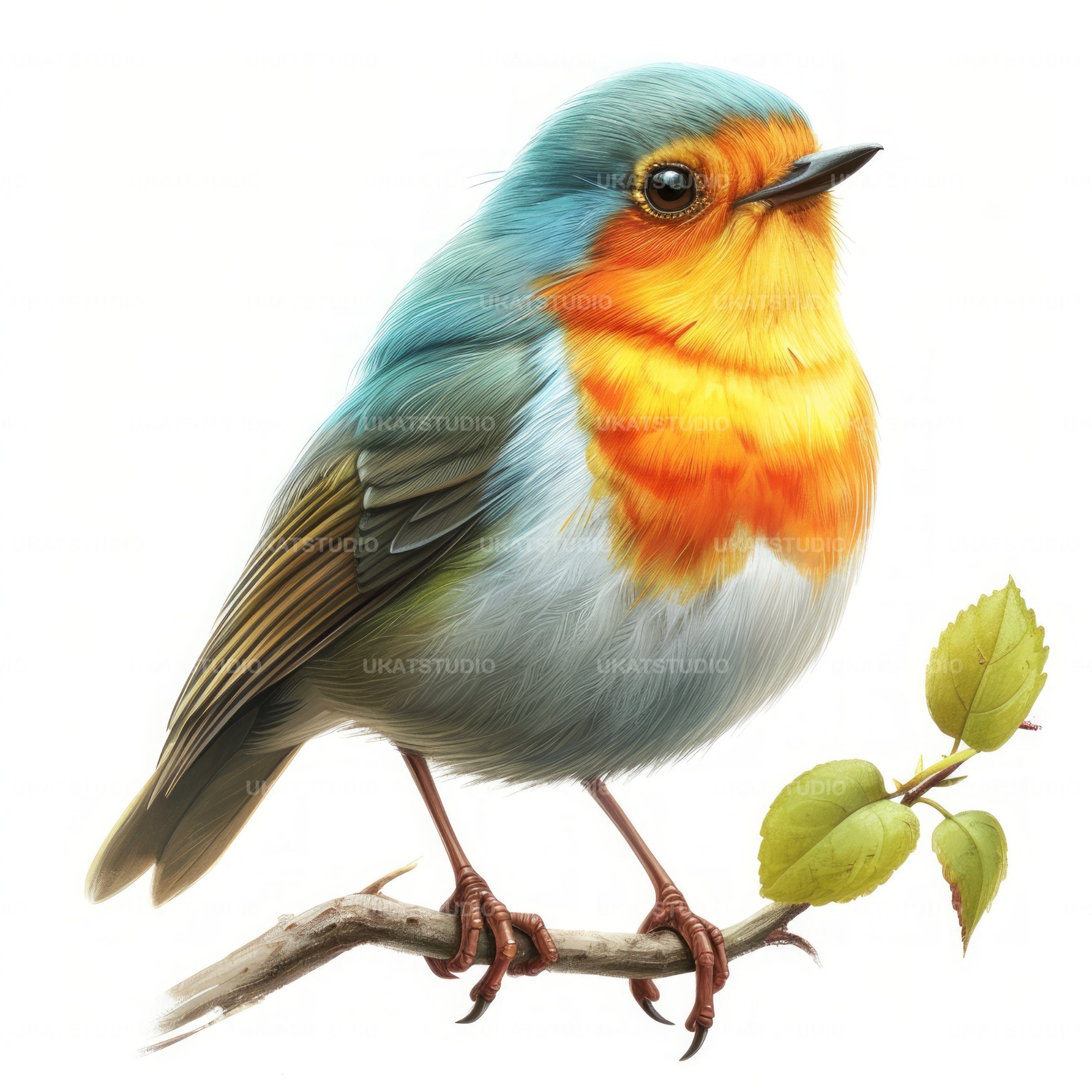 Cute Watercolor Bird Clipart , 20 High Quality Images Jpgs Digital ...