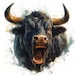 Bull Angry Portrait Clipart , 22 High Quality Images Jpgs Digital ...