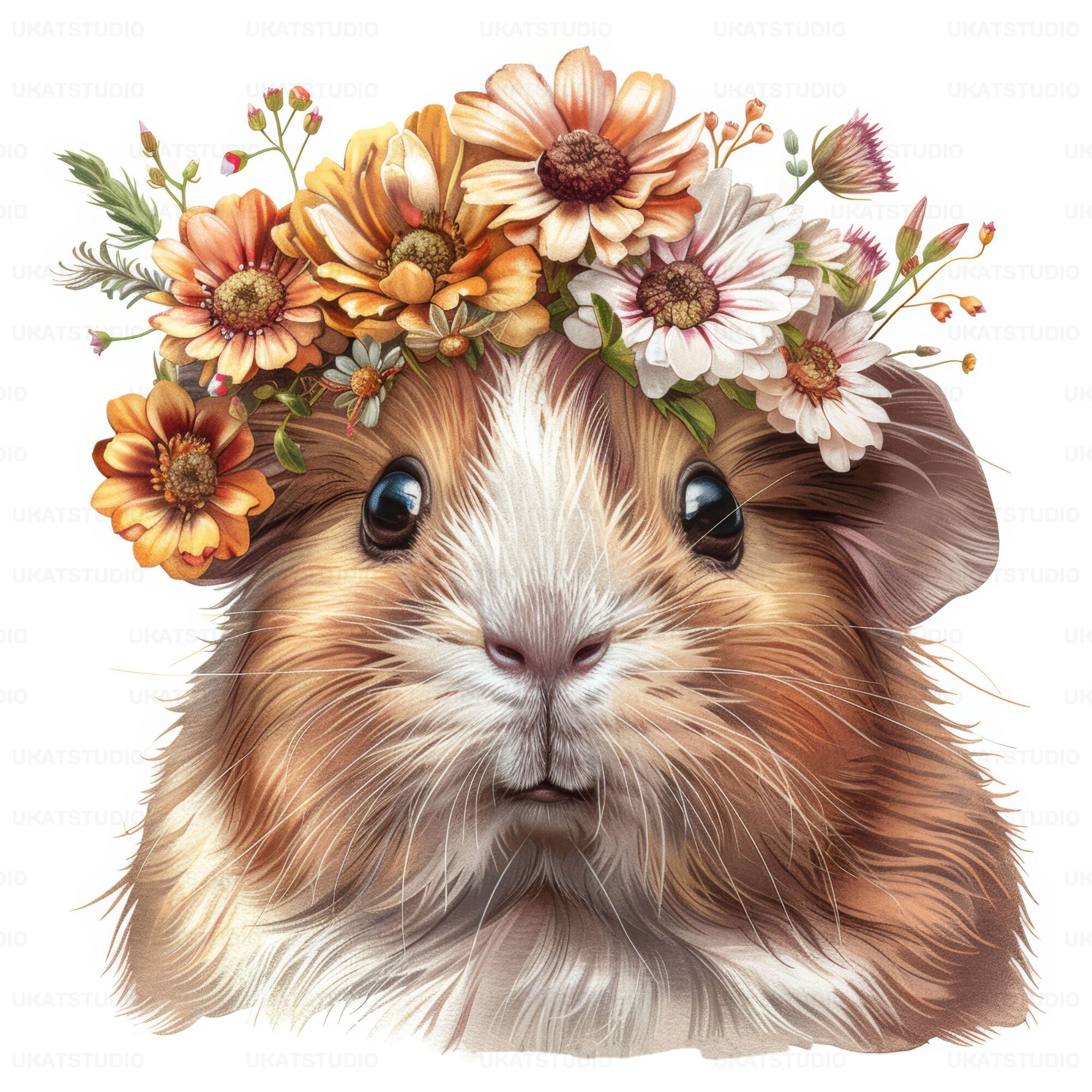Cute Guinea Pig With Flower Clipart , 28 High Quality Images Jpgs ...
