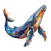Whale With Ocean Clipart , 22 High Quality Images Jpgs Digital Download ...