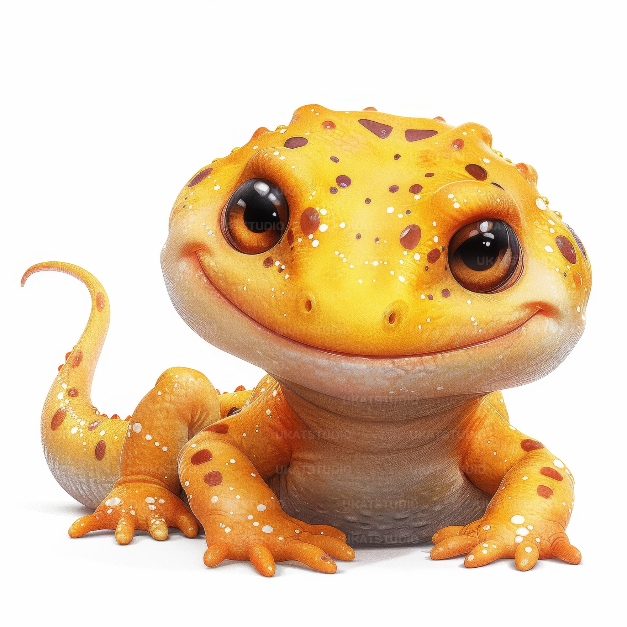 Cute Watercolor Salamander Adorable Clipart , 19 High Quality Images ...