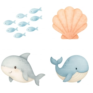 Cute Underwater Animals Clipart | 40 PNG High Quality Digital Download ...