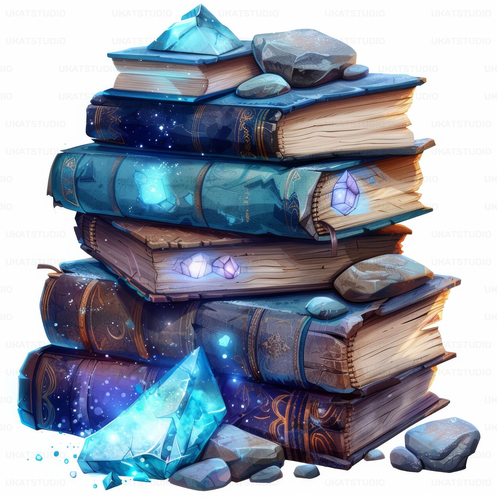 Spell Magic Fantasy Book Stack Clipart , 27 High Quality Images Jpgs ...