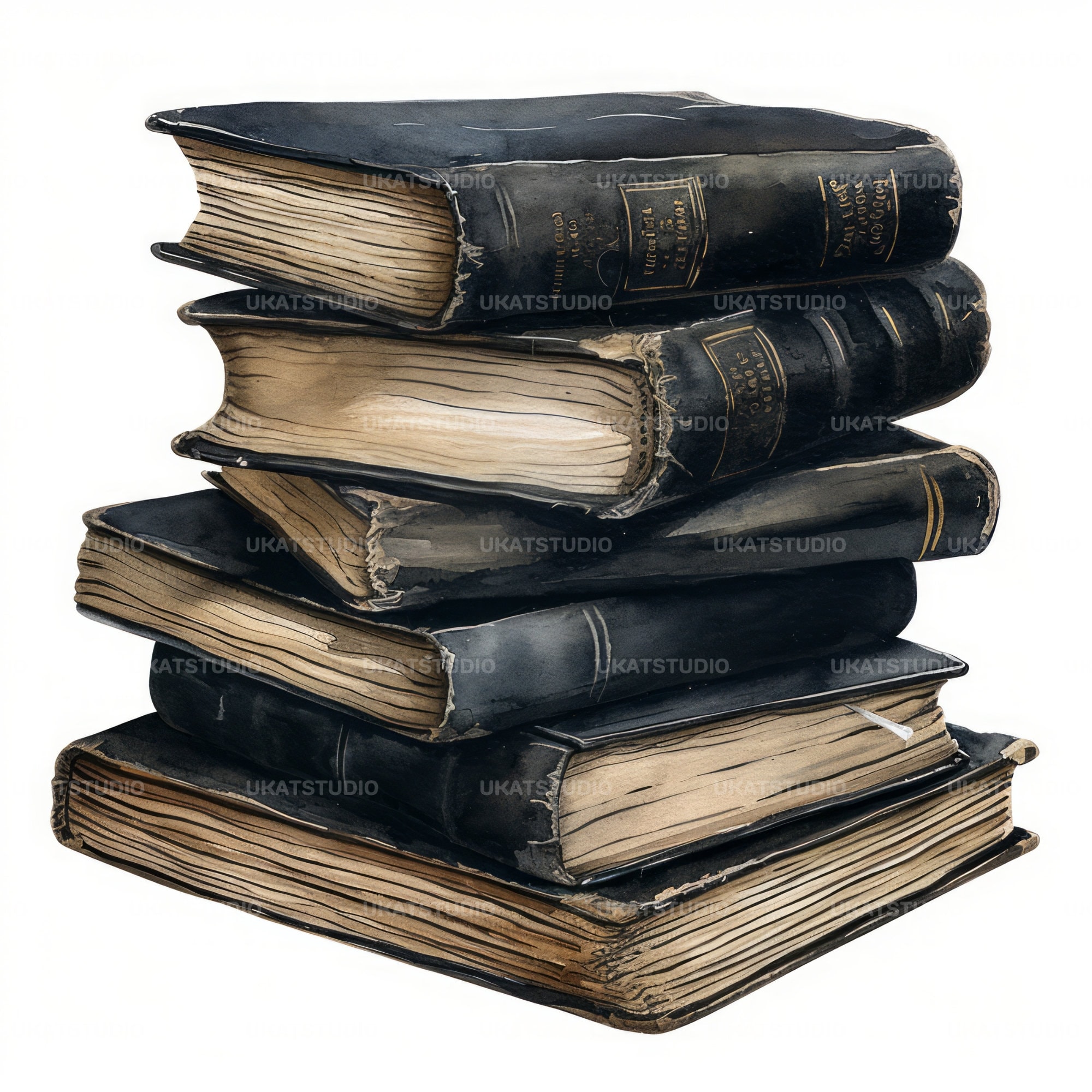 Colorful Stack Book Clipart , 25 High Quality Images Jpgs Digital ...