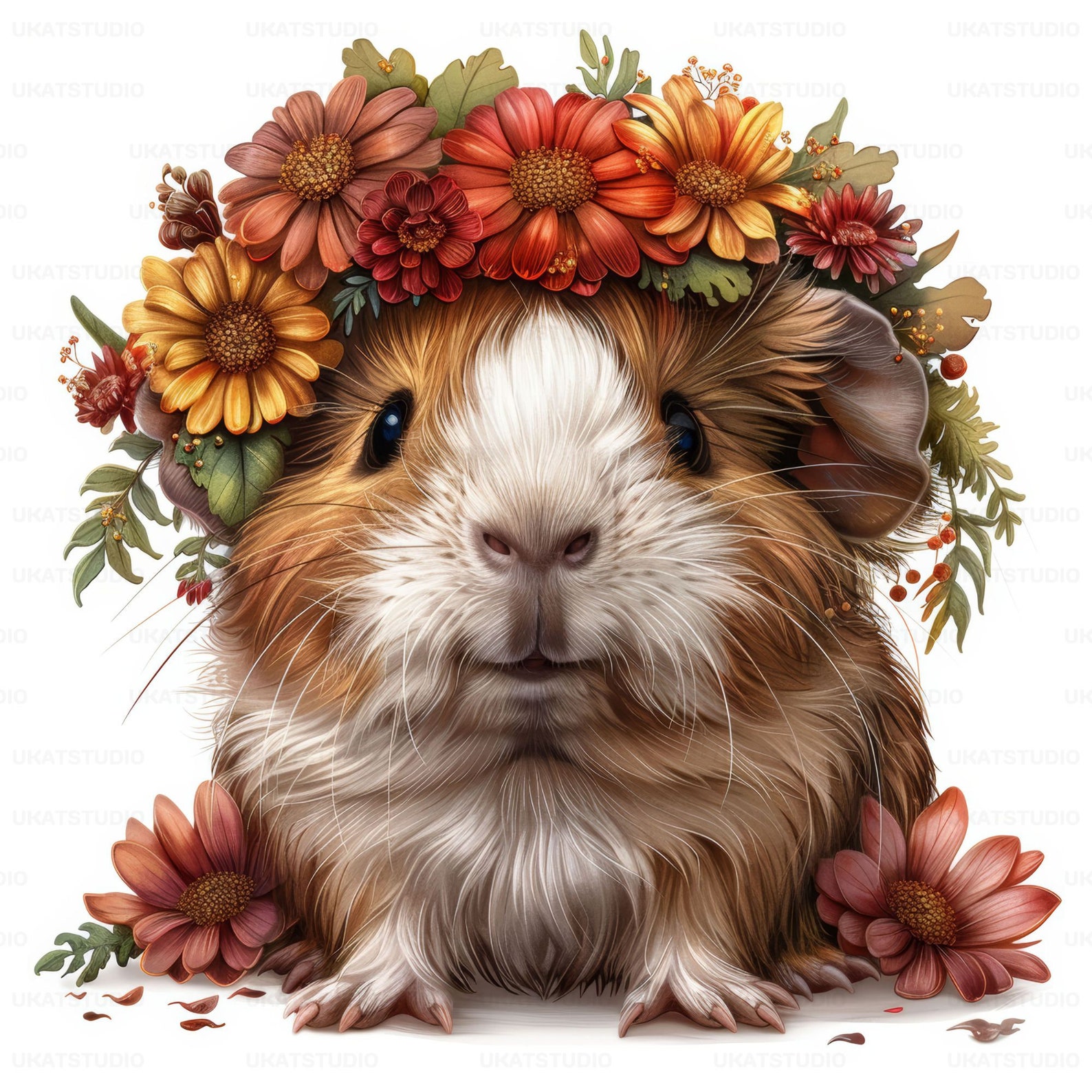 Cute Guinea Pig With Flower Clipart , 28 High Quality Images Jpgs ...