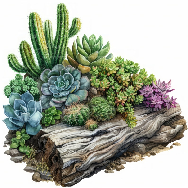 Succulent Cactus Clipart , 30 High Quality Images Jpgs Digital Download ...