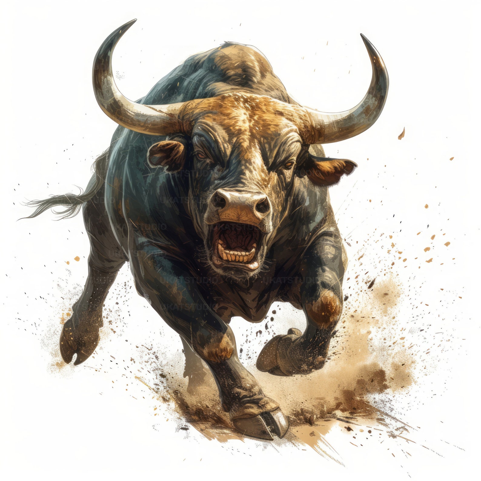 Bull Angry Portrait Clipart , 22 High Quality Images Jpgs Digital ...