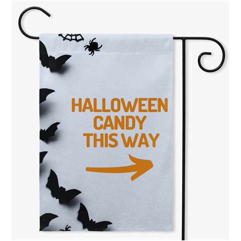 Halloween Yard Sign, Halloween Yard Flags, Halloween Candy This Way ...