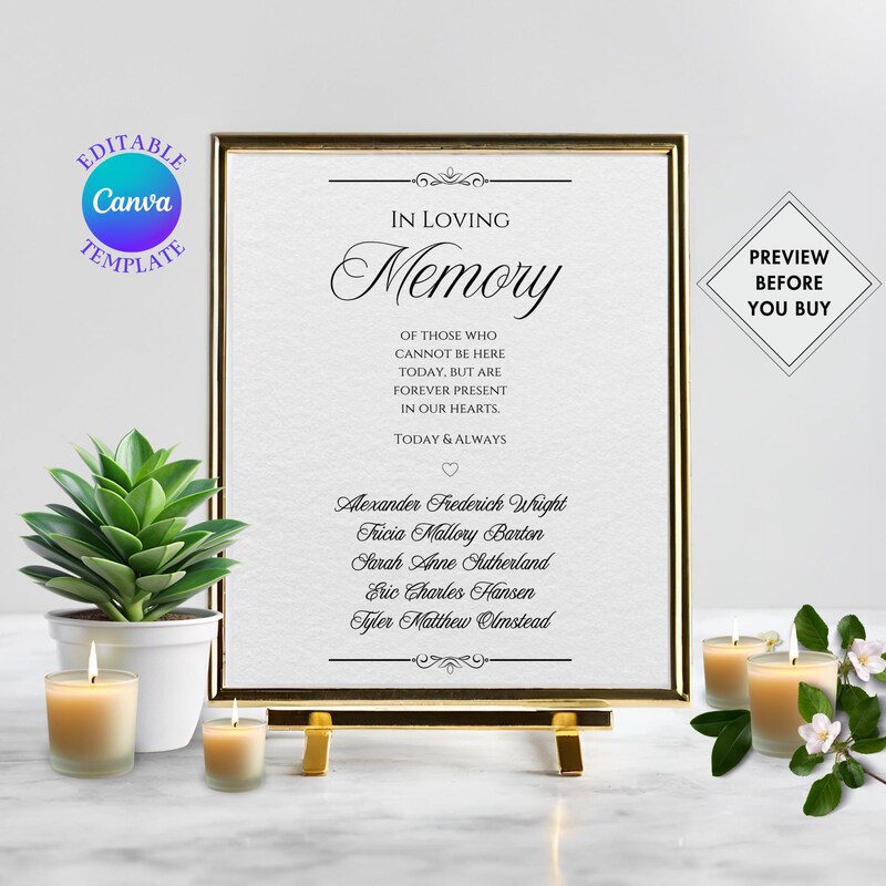 Reunion Memorial Table - Etsy