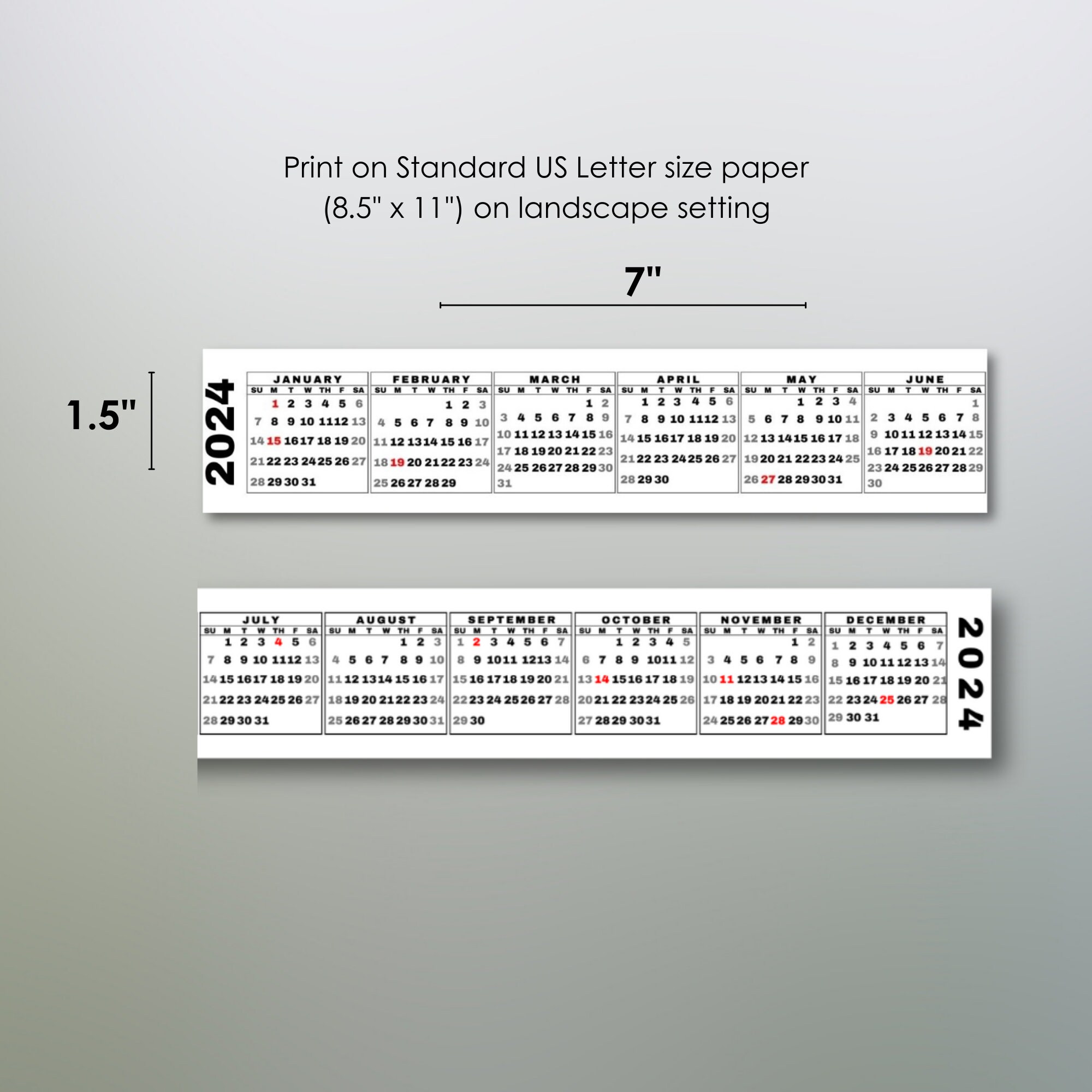 Printable 2024 Mini Desk Calendar, Miniature 2024 Keyboard Calendar ...
