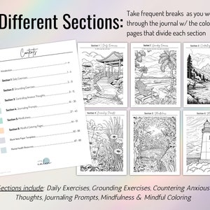 Anxiety Journal & Therapy Toolkit - Printable CBT Worksheets, Coloring ...