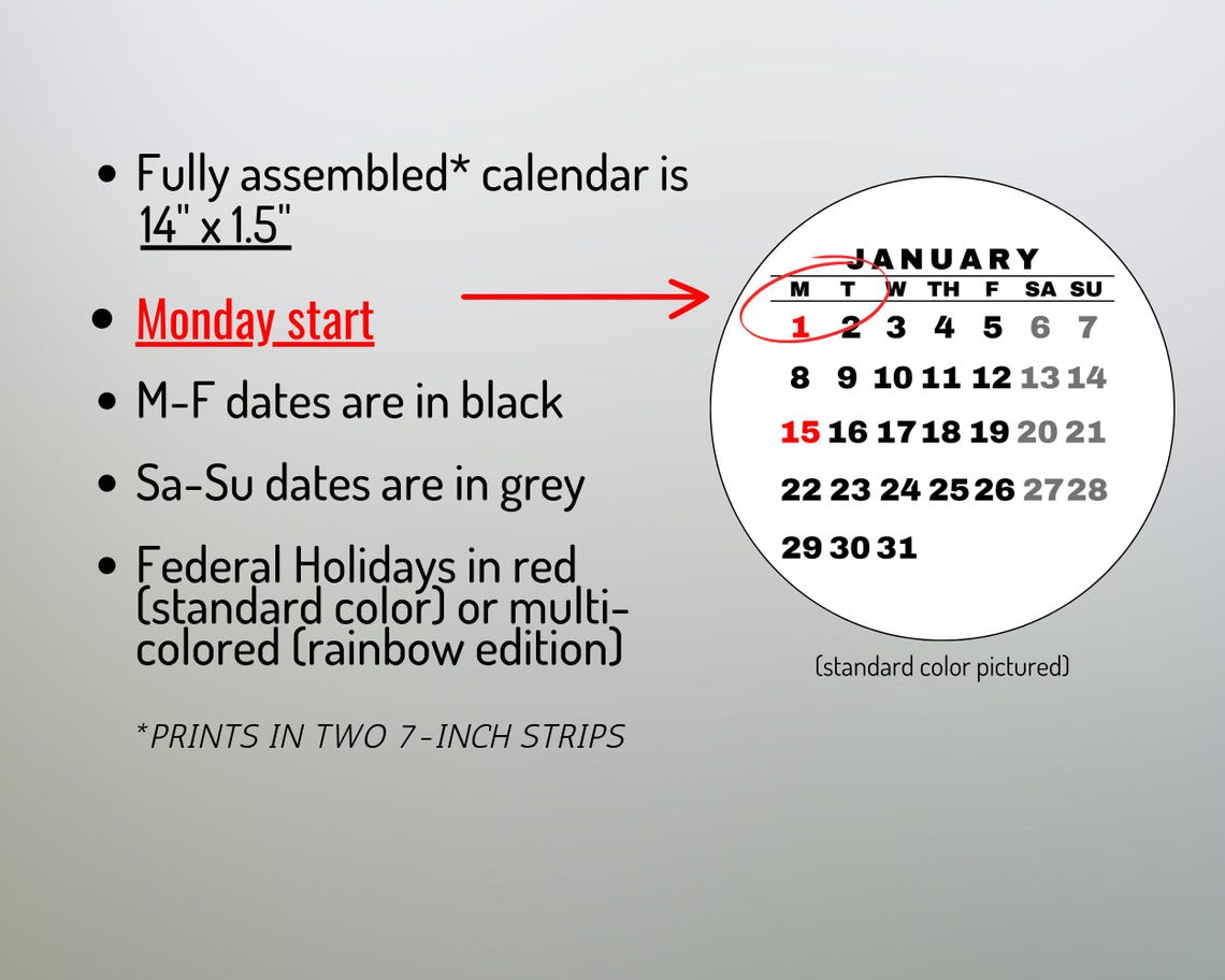 Desktop Calendar Strip, 2025 Mini Calendar, Printable Keyboard Calendar ...