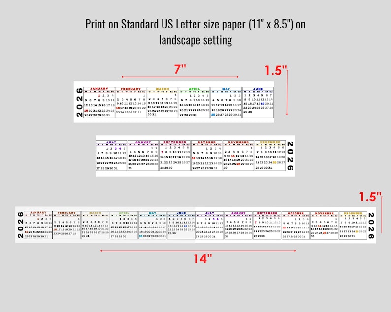 2026 Printable Keyboard Calendar Strip, All Versions & 2025 Calendars ...