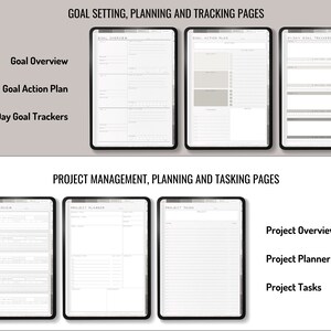 Undated Quarterly Digital Infinity Planner, Hyperlinked Project ...