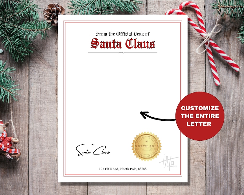 Editable and Printable Letters From Santa, Editable PDF Download, 2 ...
