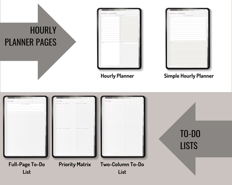 Undated Quarterly Digital Infinity Planner, Hyperlinked Project Management Planner, Basic ...