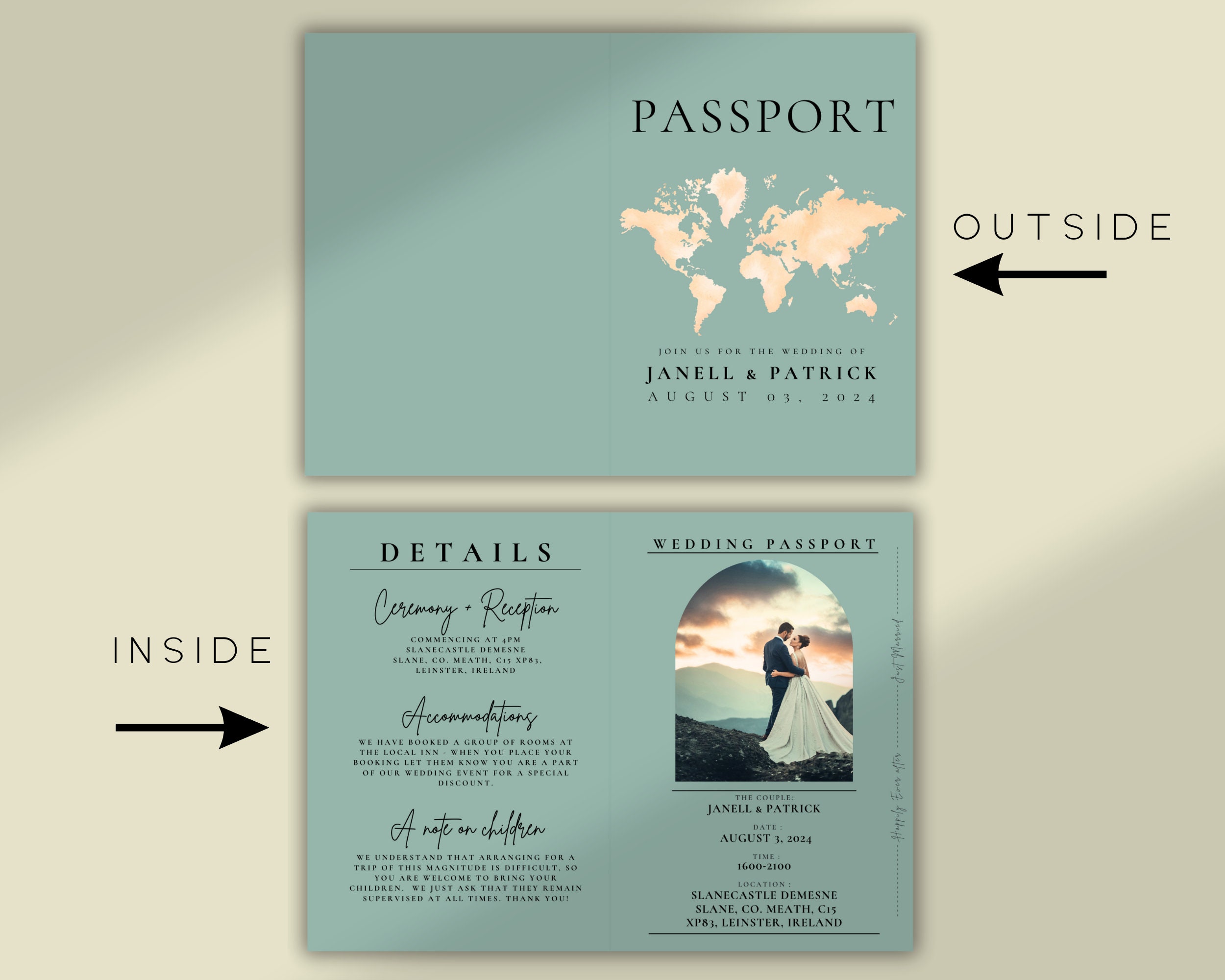 Passport Wedding Invitation Template: Destination Wedding Boarding Pass (digital Download) - Etsy