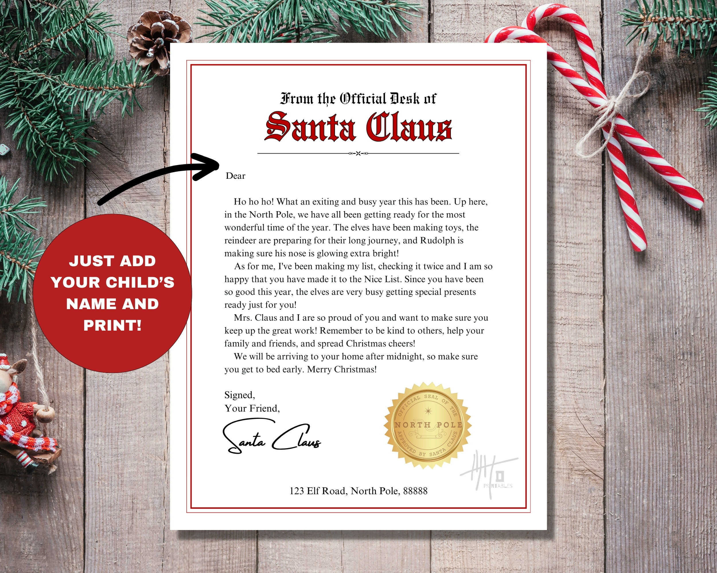 Editable and Printable Letters From Santa, Editable PDF Download, 2 ...