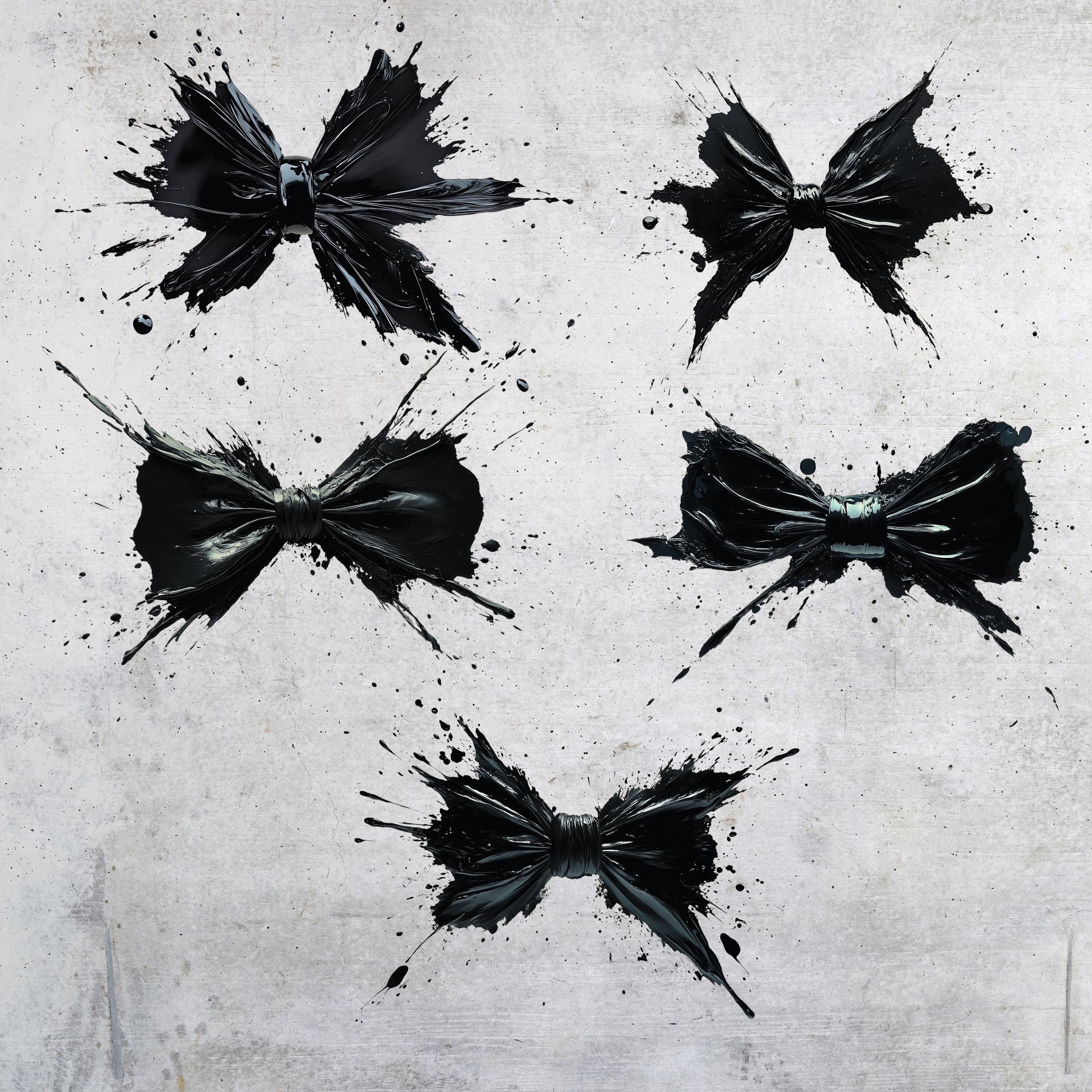 Black Bow PNG & SVG, Dark Coquette Bow, Graffiti Clipart, Free for ...