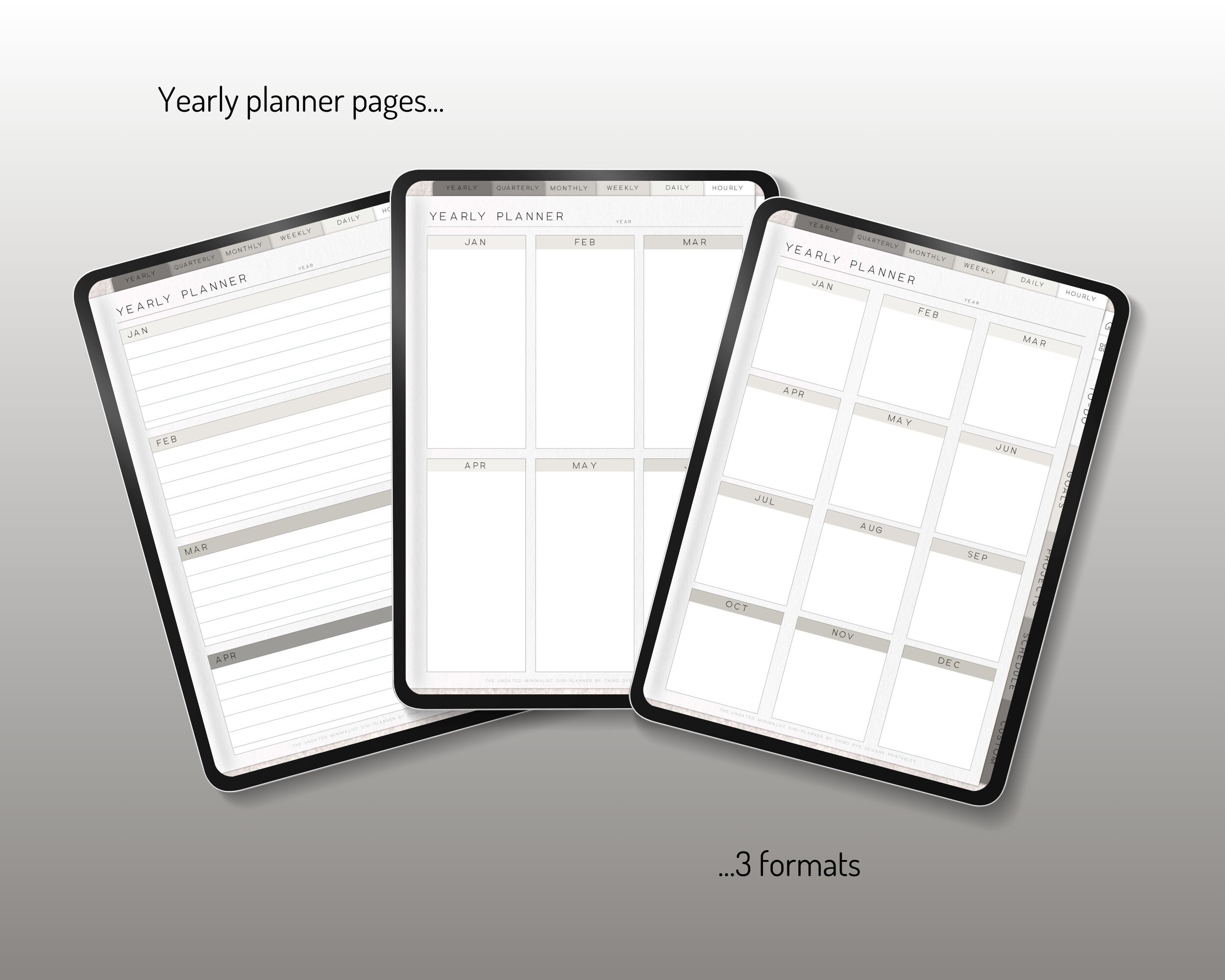 Undated Quarterly Digital Infinity Planner, Hyperlinked Project Management Planner, Basic ...