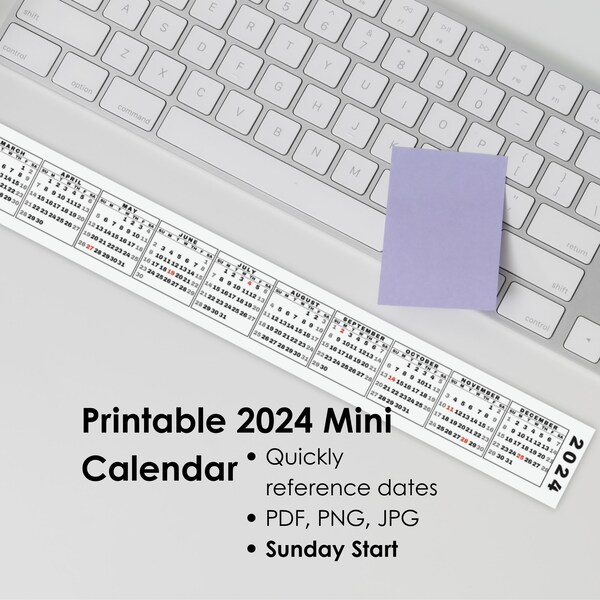 Mini Calendar - Etsy