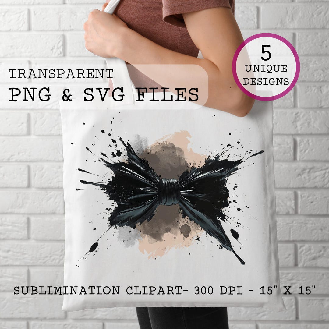 Black Bow PNG & SVG, Dark Coquette Bow, Graffiti Clipart, Free for ...