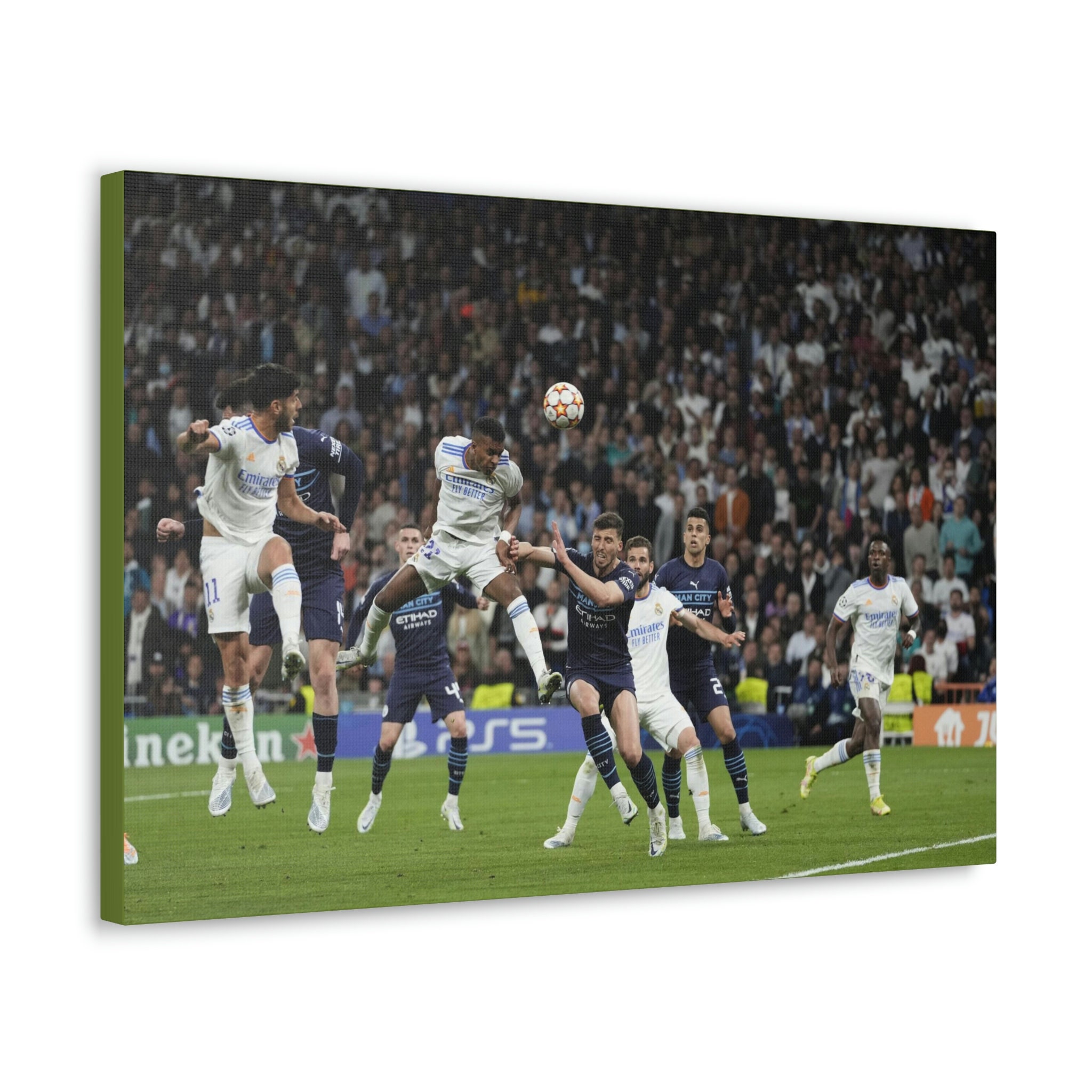 Real Madrid Rodrygo Header Canvas Manchester City Iconic Goal Champions ...