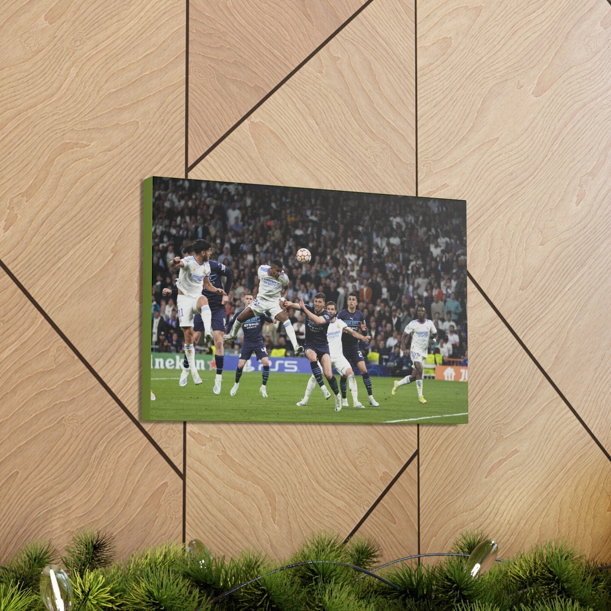 Real Madrid Rodrygo Header Canvas - Manchester City Iconic Goal ...