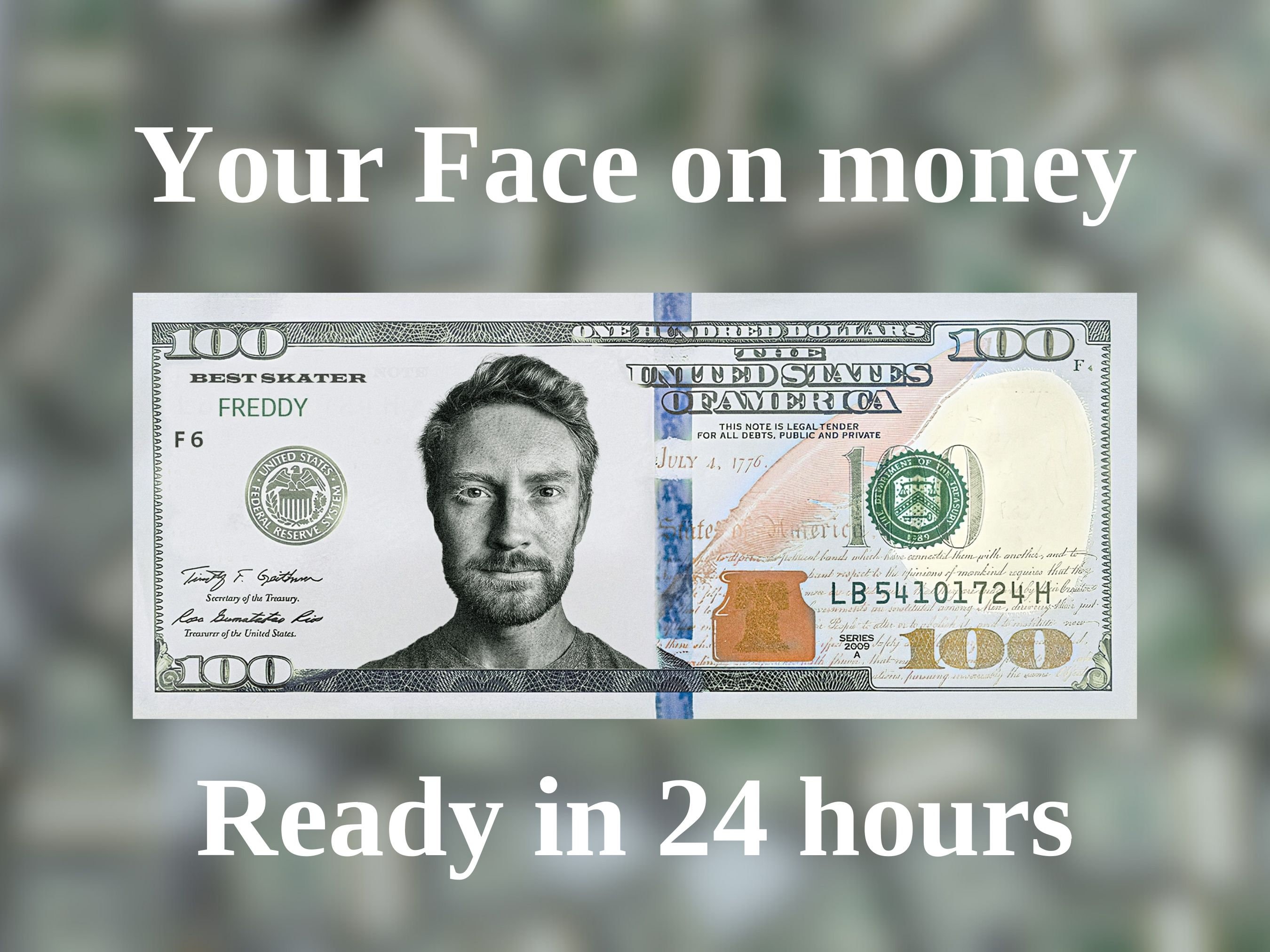 Your Face on Money, Game Money, 100 Dollar Bill, Party Money, Custom ...