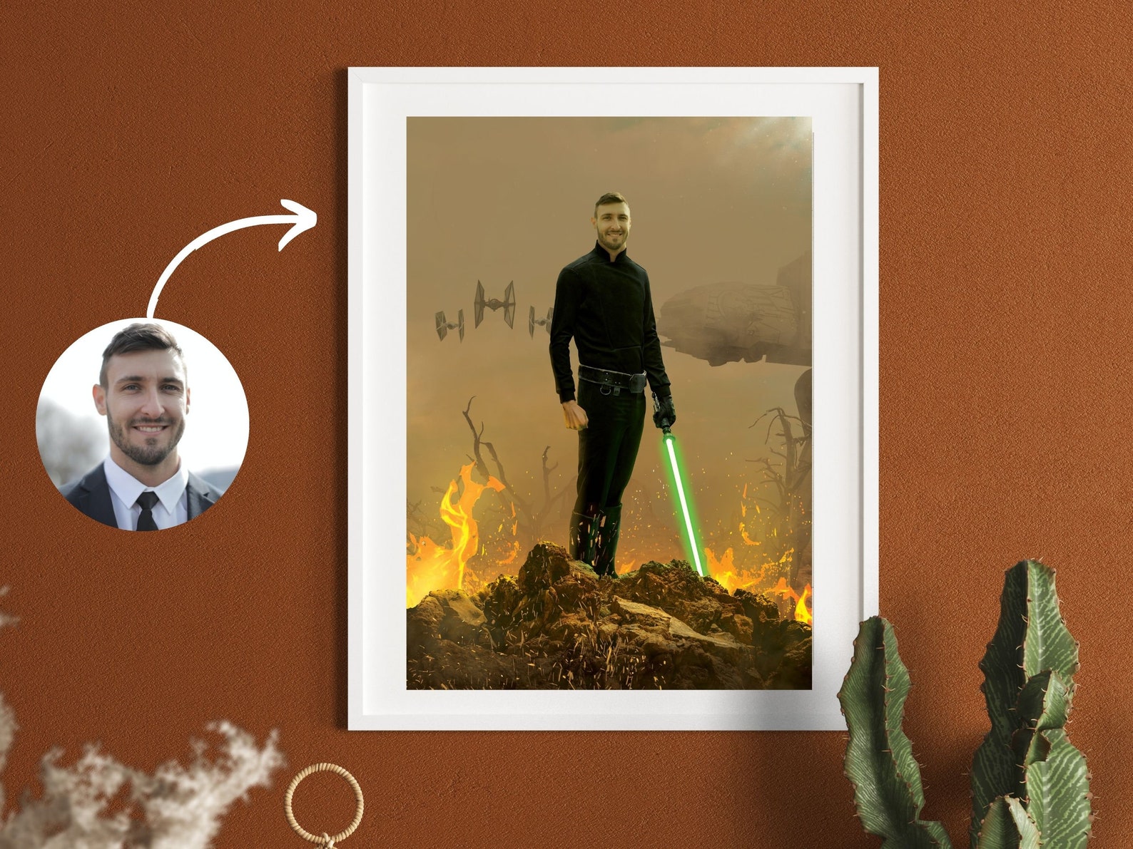 Starwars Custom Portrait | Personalized Portrait From Photo | SW Gift ...