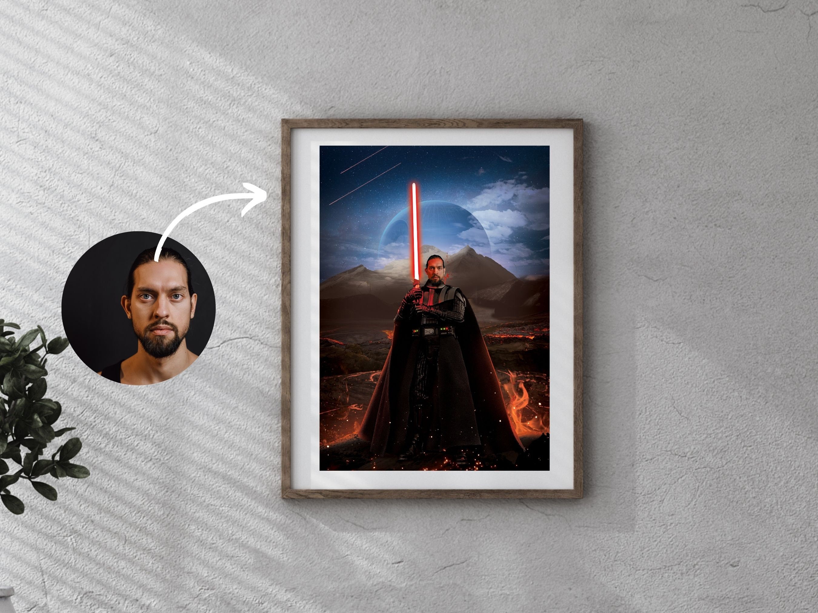Starwars Custom Portrait | Personalized Portrait From Photo | SW Gift ...