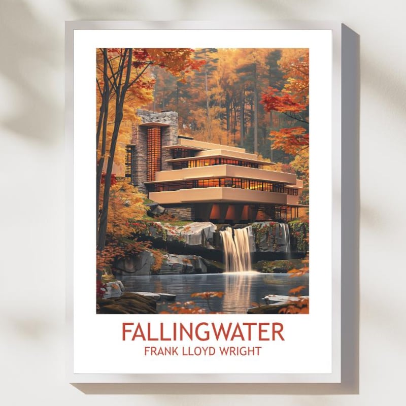 Frank Lloyd Wright Desk Art - Etsy