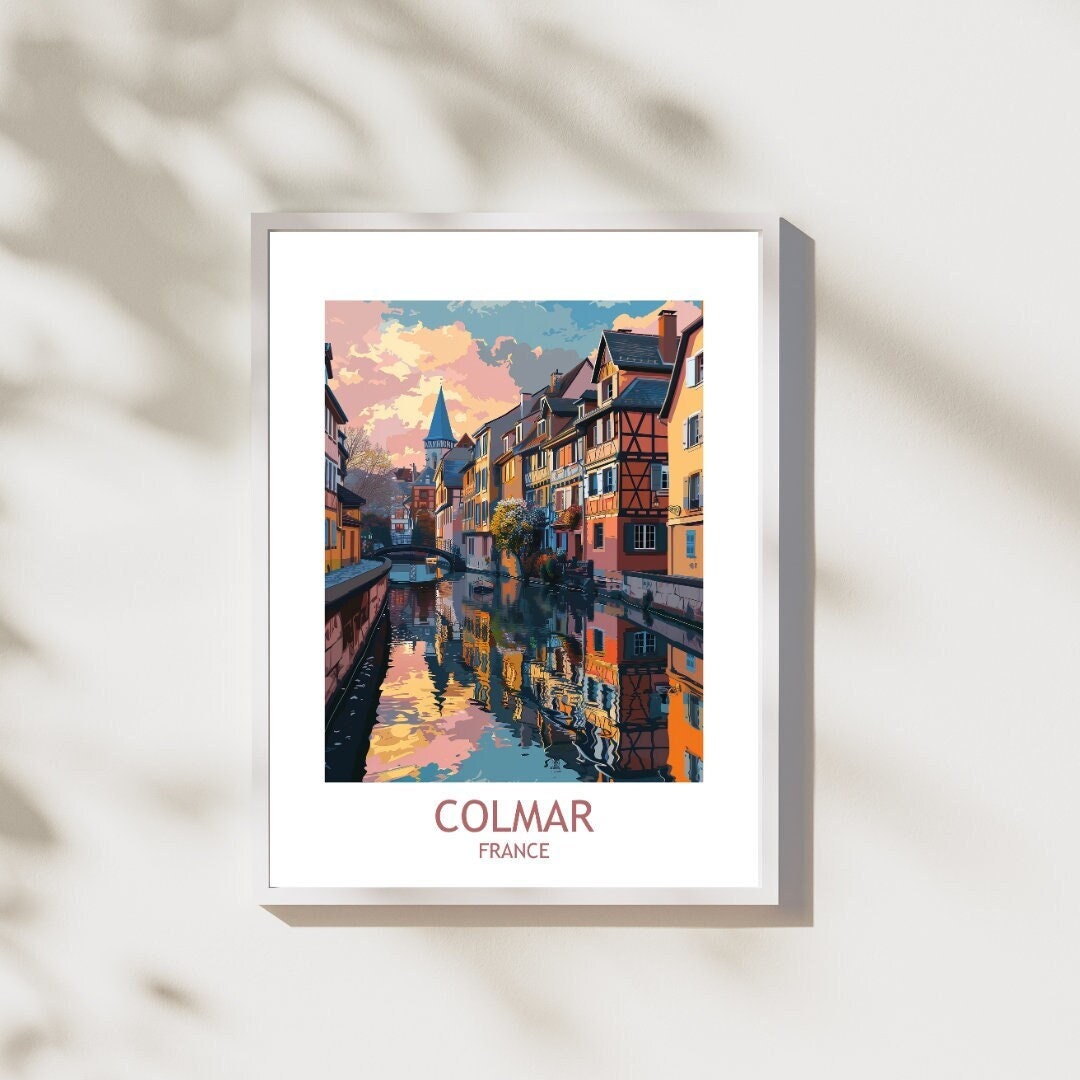 Colmar, France Digital Poster - Quaint Canal and Colorful Houses Print ...