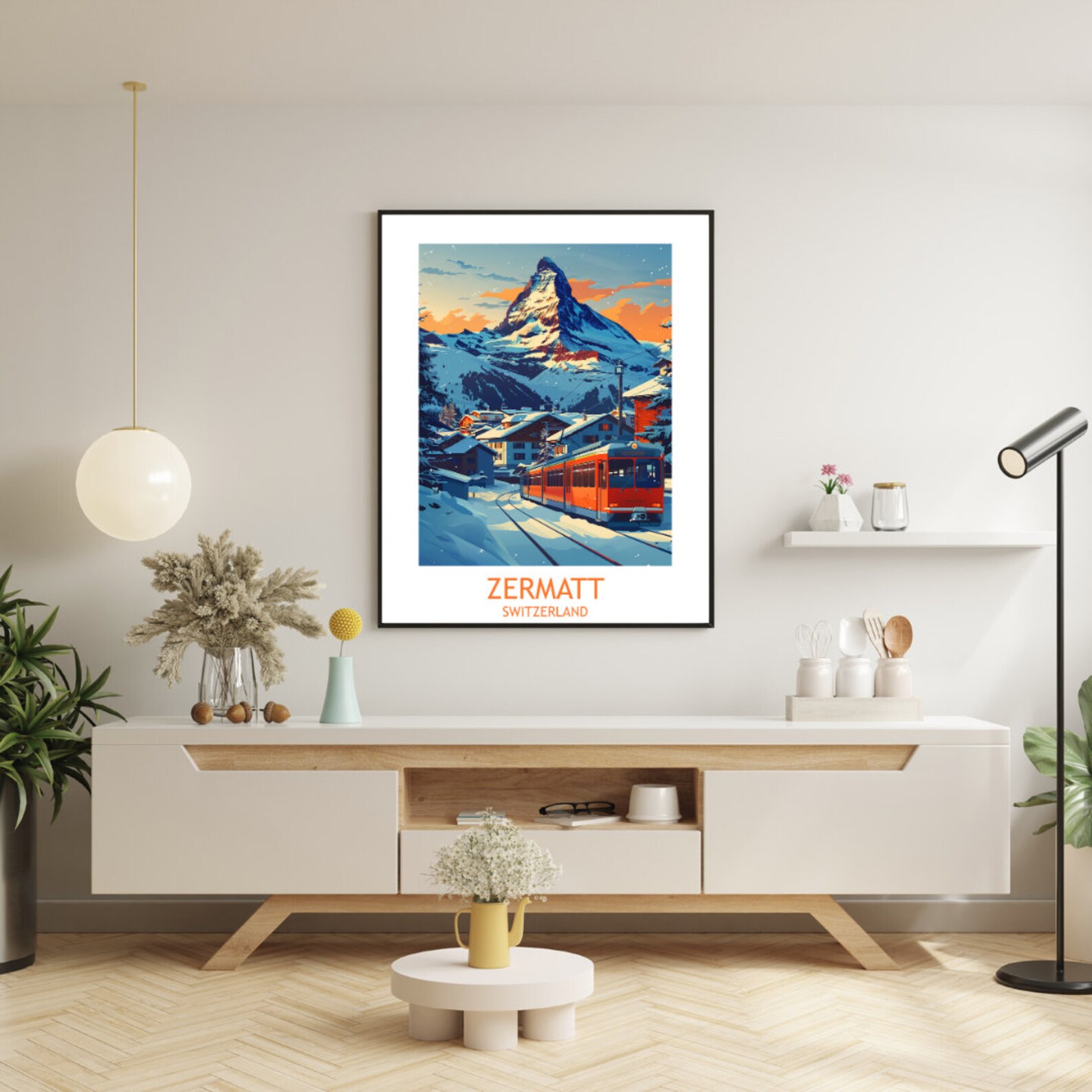 Zermatt, Switzerland Digital Poster - Alpine Scenery Print - Digital ...