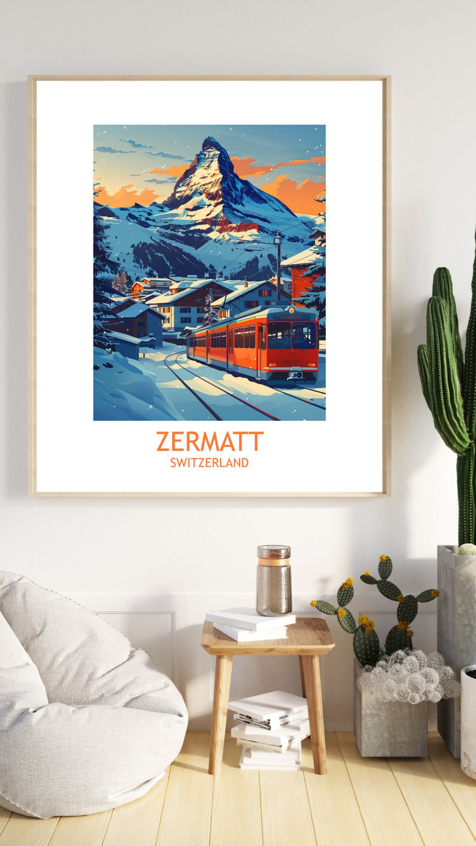 Zermatt, Switzerland Digital Poster - Alpine Scenery Print - Digital ...