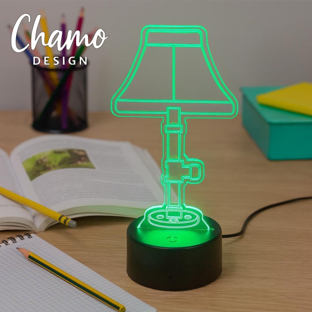 Acrylic LED Industrial Lamp Outline SVG – Night Light Cutting File for ...