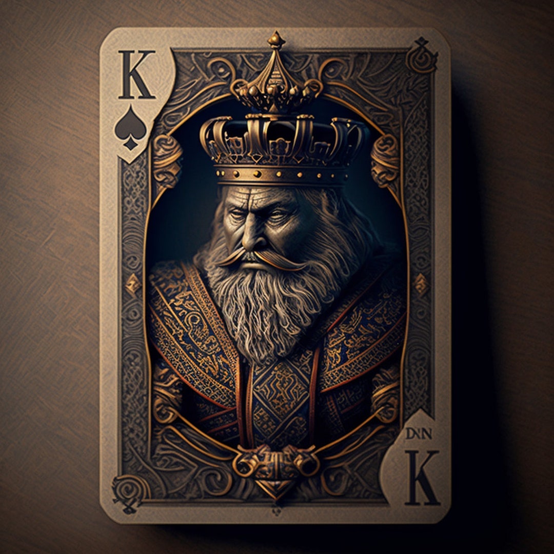 Digital Art King Card - Etsy