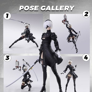 Anime Nier Automata 2B Yorha 3D Painted Clay Figure Custom Statue ...