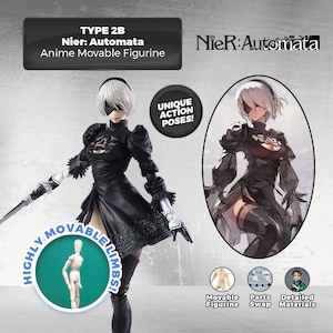 Anime Nier Automata 2B Yorha 3D Painted Clay Figure Custom Statue ...