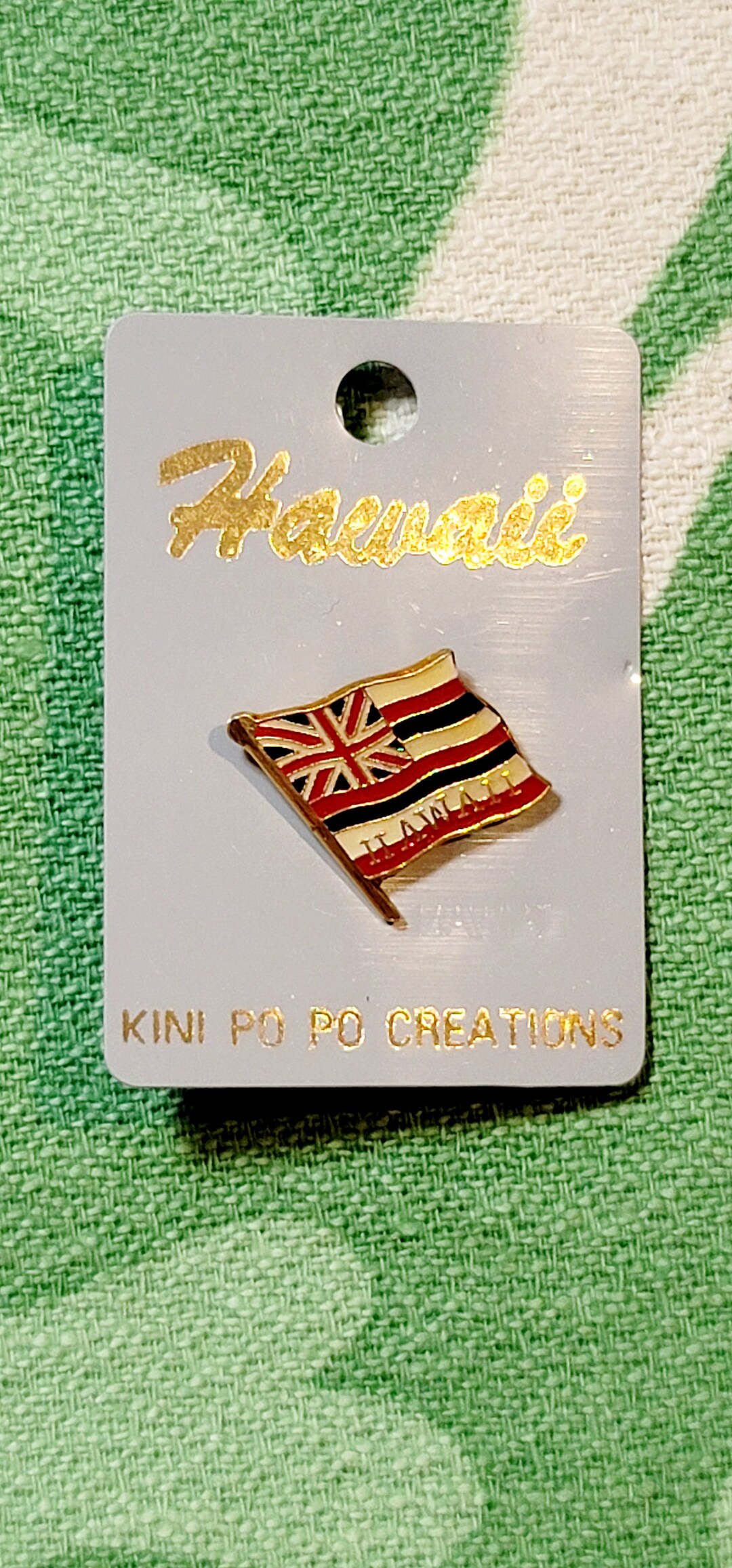 Vintage Hawaiian Lapel Pins Hawaiian Flag Kini Po Po Creations - Etsy