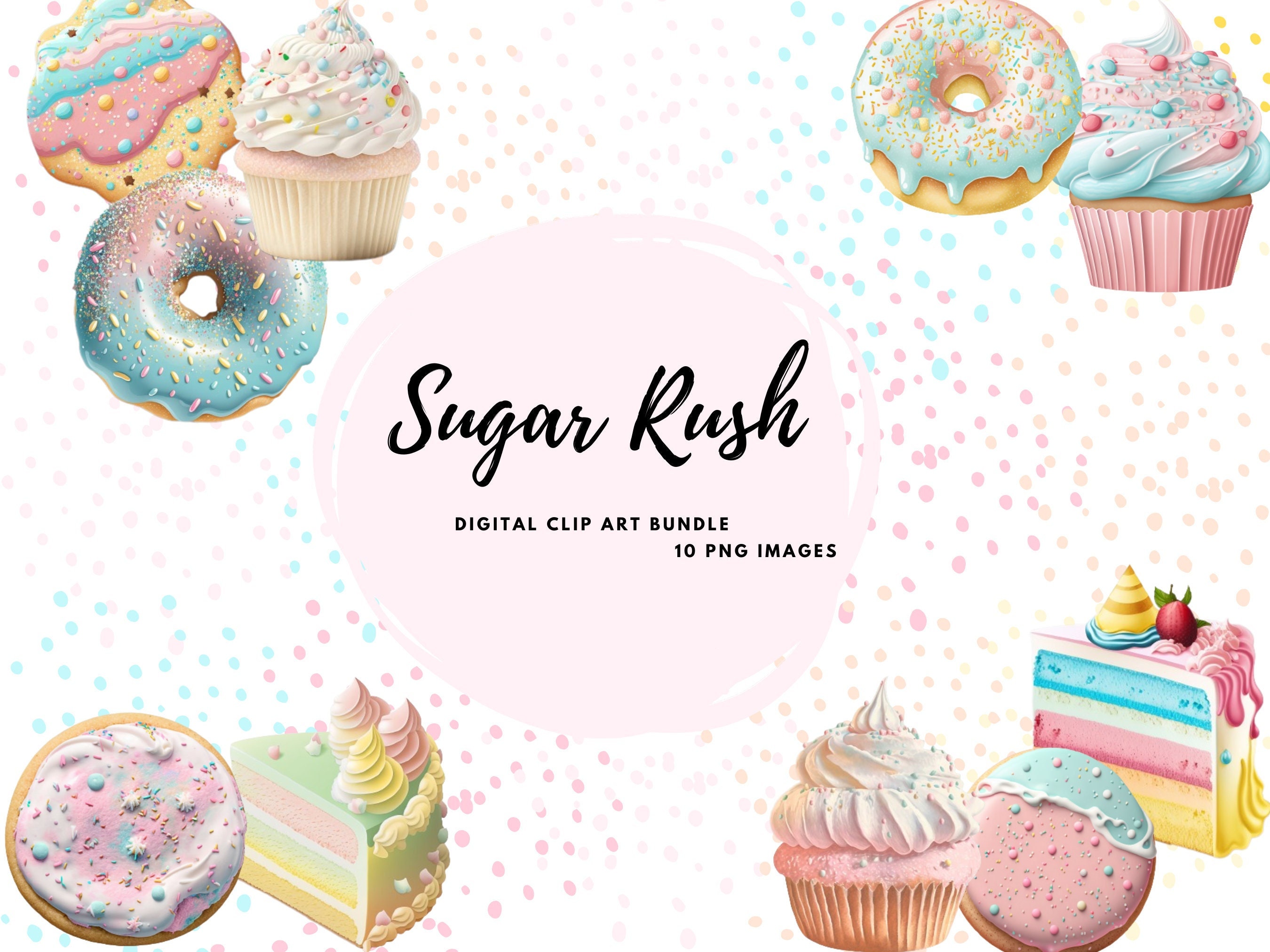 Mixed Sweets Clipart Bundle | Sugar Rush - Etsy