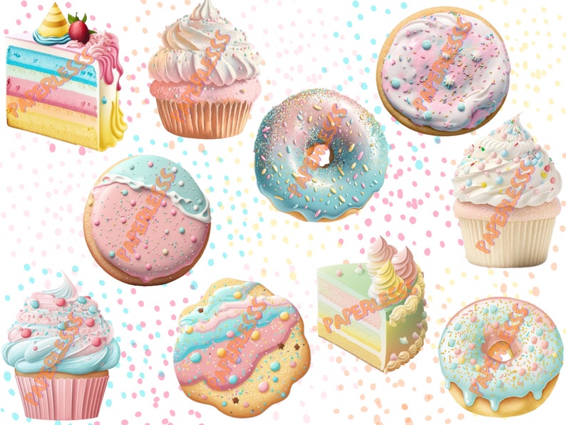 Mixed Sweets Clipart Bundle | Sugar Rush - Etsy